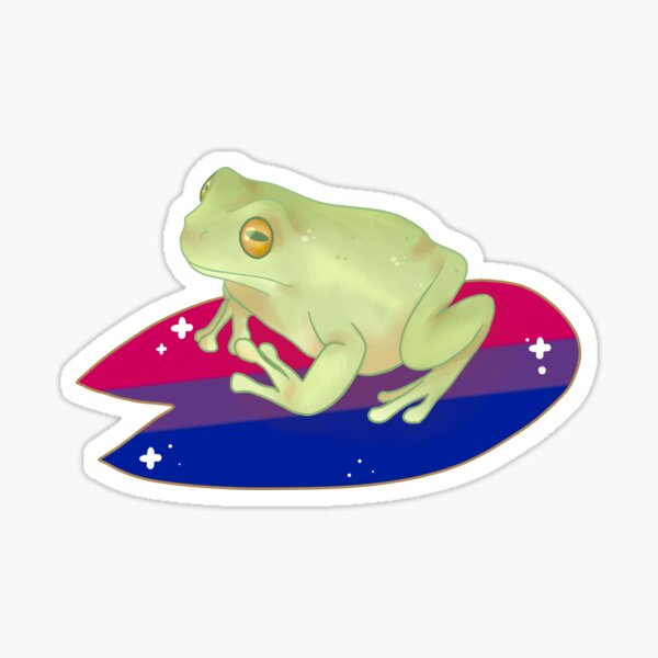 "PRIDE FROG: Bisexual" Sticker by SmallPaws | Redbubble