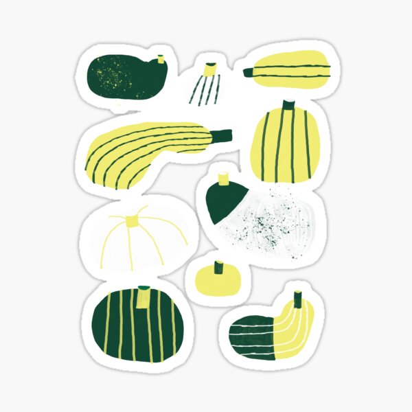 "Green squash" Sticker by Keatonflowers | Redbubble