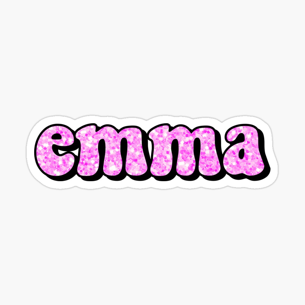 Emma In Glitter Letters Stanley Name Plate