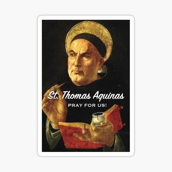 Stickers Saint Thomas Aquinas Theologian Catholic Philosopher Sticker ...