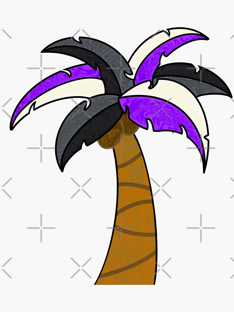 "Subtle Ace Pride Palm Tree" Sticker for Sale by walkndpark | Redbubble
