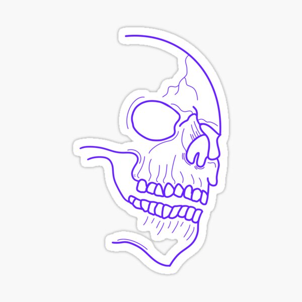 "Purple skull" Sticker by BV-creas | Redbubble