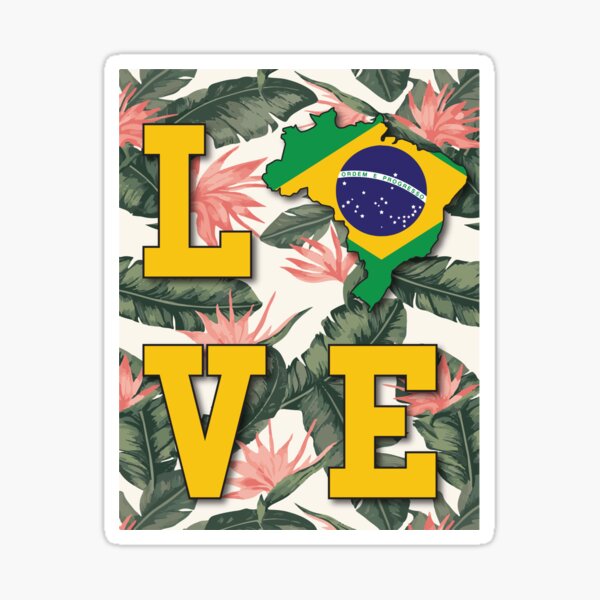 "Brazil" Sticker by TopBaseline | Redbubble