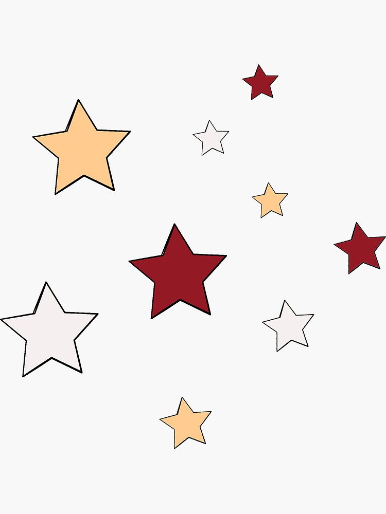"Maroon, Gold, and White Star Pack" Sticker for Sale by emilygrace520 ...