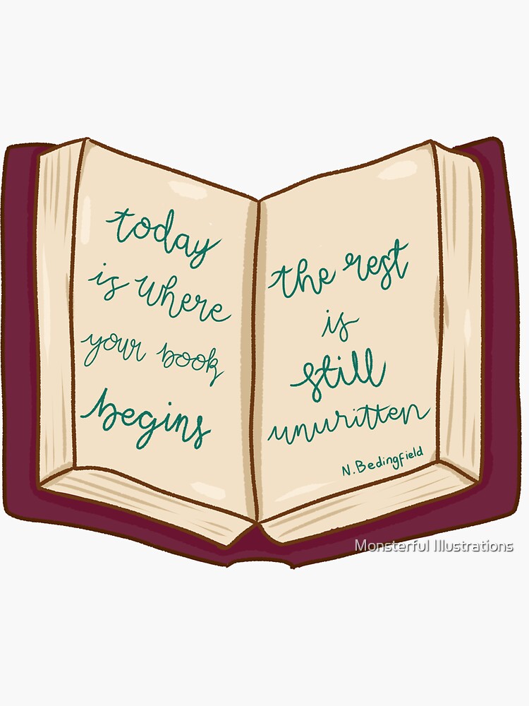 "Unwritten Song Lyrics Illustrated Quote" Sticker for Sale by ...