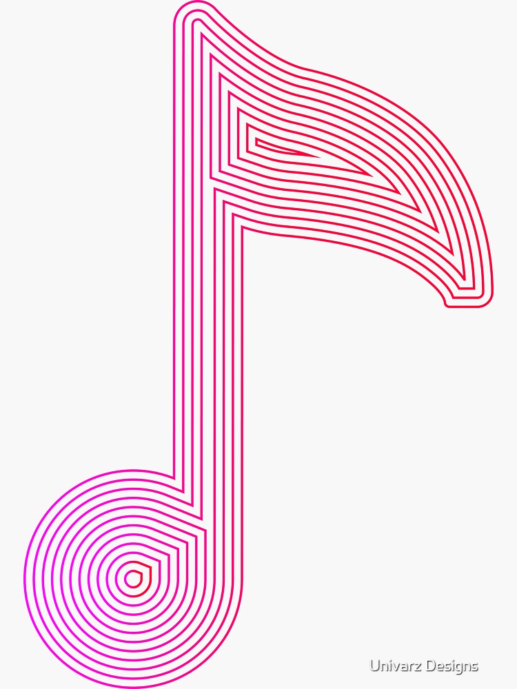 "Neon Music Note" Sticker for Sale by UnivarzDesigns | Redbubble