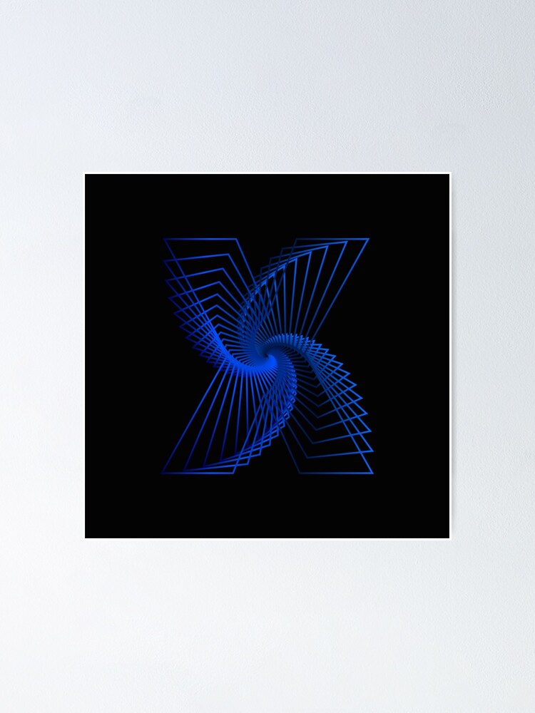 "X Line Art" Poster for Sale by UnivarzDesigns | Redbubble