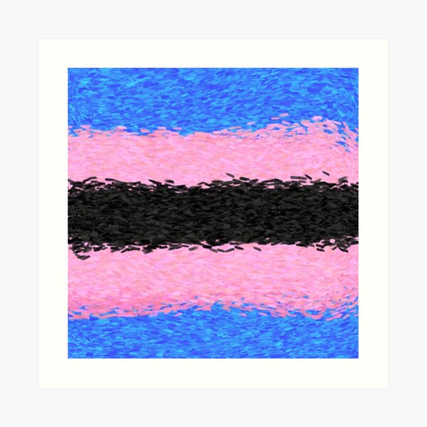 "Black Trans Flag" Art Print for Sale by ravens-are-cool | Redbubble