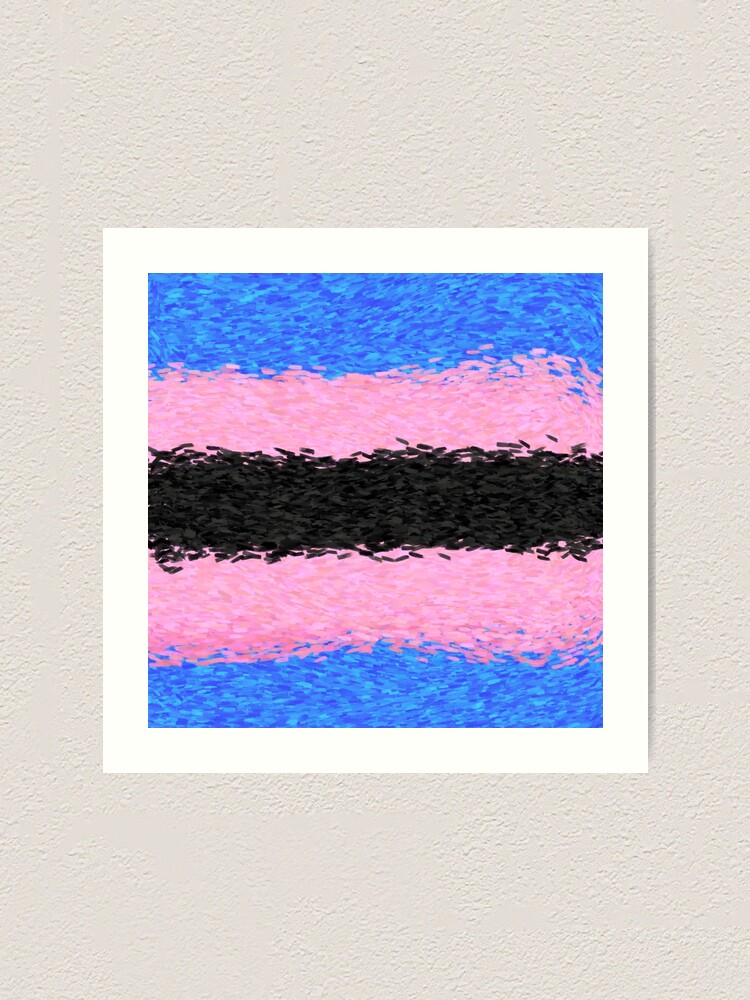 "Black Trans Flag" Art Print for Sale by ravens-are-cool | Redbubble