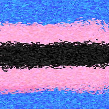 "Black Trans Flag" Art Print for Sale by ravens-are-cool | Redbubble