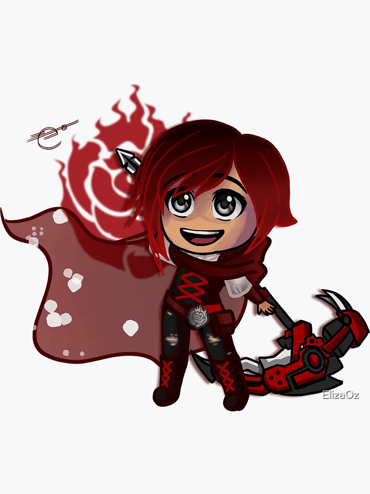 "Chibi Ruby Volume Four" Sticker by ElizaOz | Redbubble