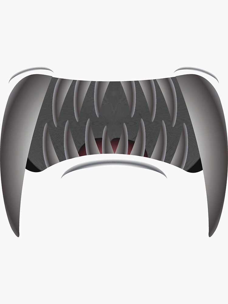 "Scary Fangs" Sticker by DancingBeaver | Redbubble