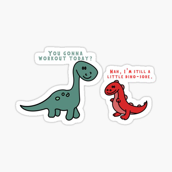"Dino-sore" Sticker for Sale by pricb030 | Redbubble
