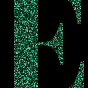 "Letter E Emerald Dark Green Glitter Effect Alphabet" Sticker for Sale ...