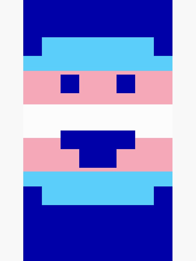 "Trans Pride ZZT ASCII Smiley" Sticker for Sale by spinstersutica ...