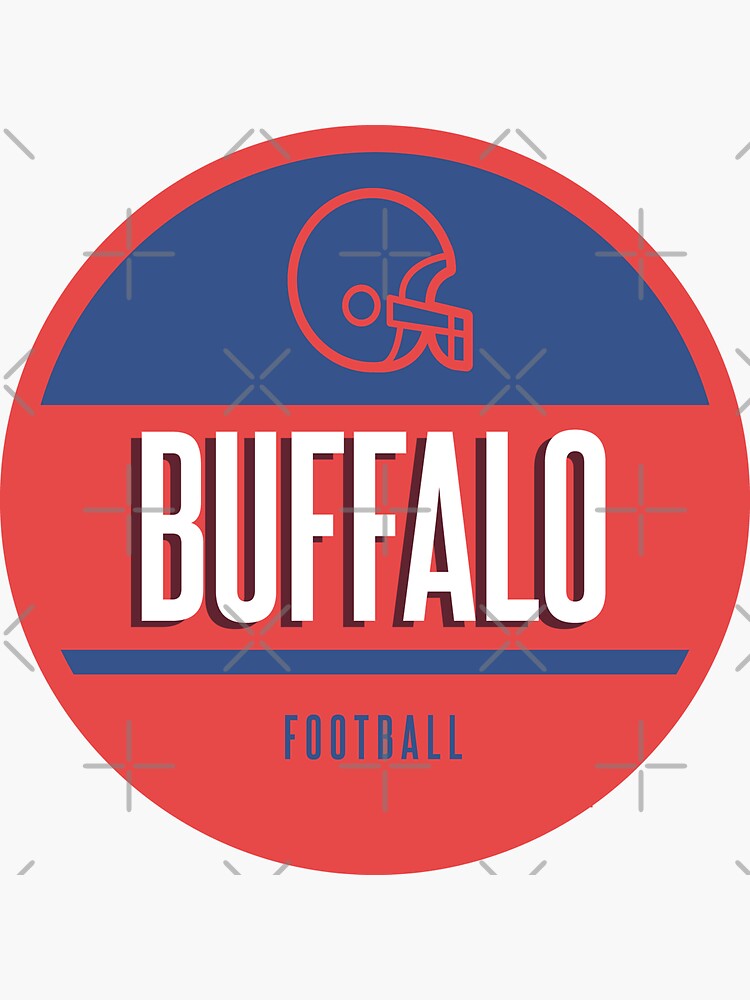 "Buffalo retro football" Sticker by BVHstudio | Redbubble