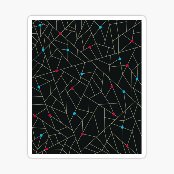 "Network with network nodes" Sticker by Vectorbrusher | Redbubble