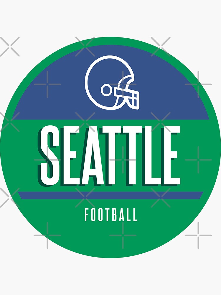 "Seattle retro football" Sticker by BVHstudio | Redbubble