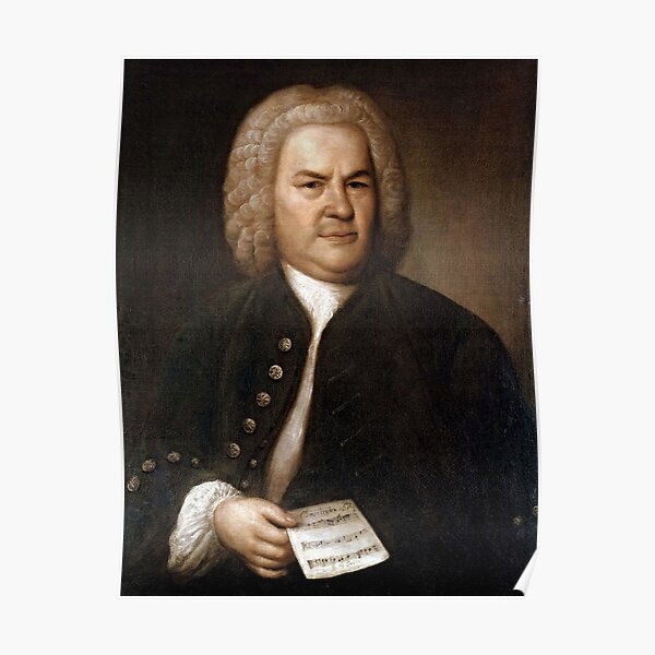 "Johann Sebastian Bach, German Composer" Poster for Sale by ...
