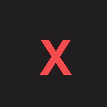 "letter x red" Sticker for Sale by ZiphGames | Redbubble