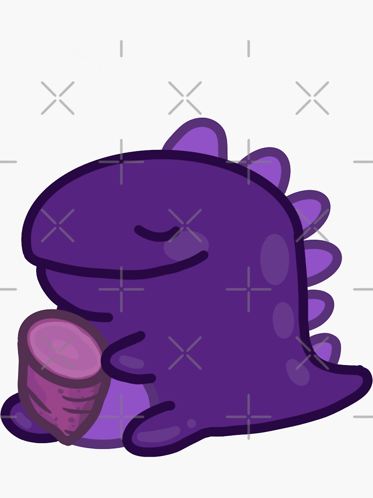 "Ube Dinosaur " Sticker for Sale by laracast | Redbubble