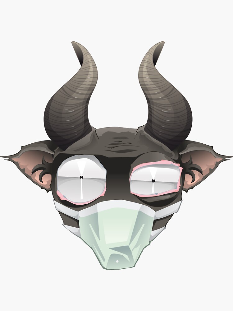 "Simple Masked Ogre Face Costume" Sticker for Sale by Stylin-Peeps ...