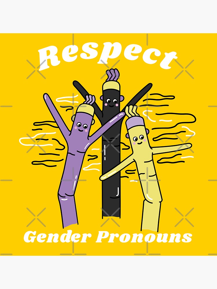 "Respect Gender Pronouns" Sticker for Sale by gabrielaborjas | Redbubble