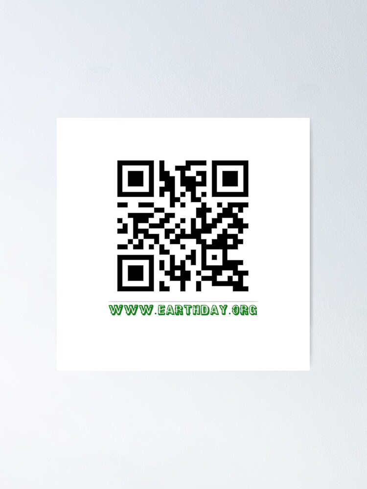 "Earth Day Official Website QR Code Sticker" Poster by LeBebArt | Redbubble