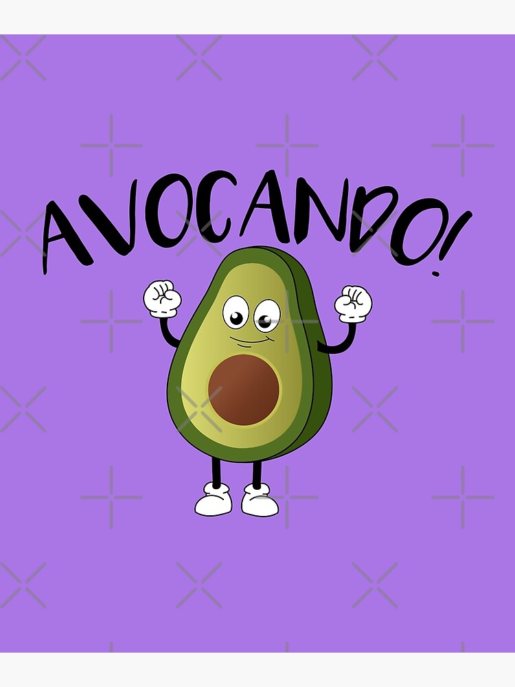Lámina fotográfica «¡Aguacate personaje de dibujos animados Avocando ...