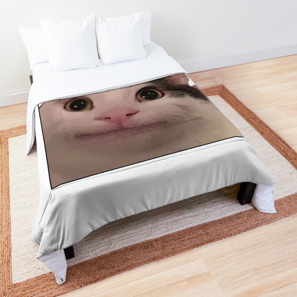 "Polite cat meme, funny cat meme" Comforter by ElevenGraphics | Redbubble