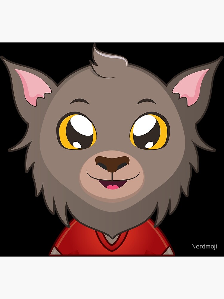 Impression photo « Emoji de loup-garou », par Nerdmoji | Redbubble