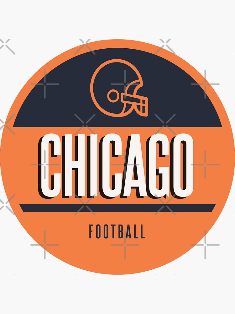 "Chicago retro football" Sticker for Sale by BVHstudio | Redbubble