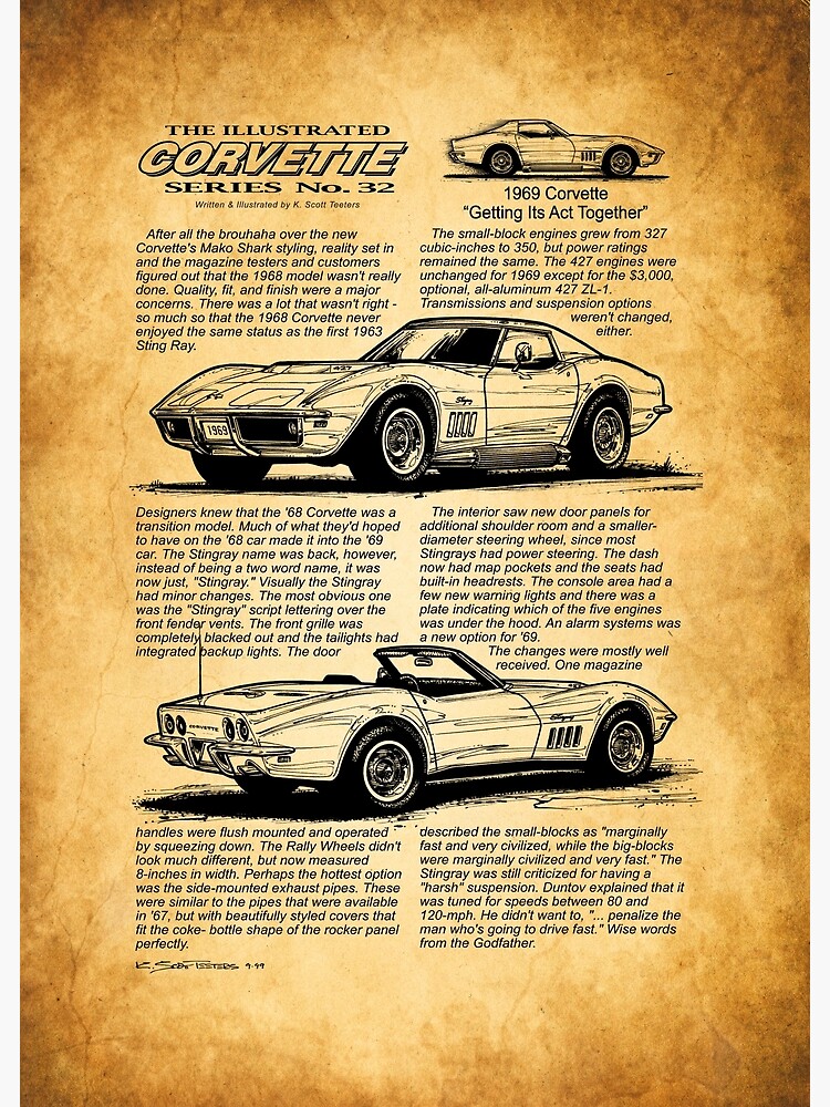 "1969 Chevrolet Corvette, Stingray Sports Car, Corvette Art, Car Guy ...