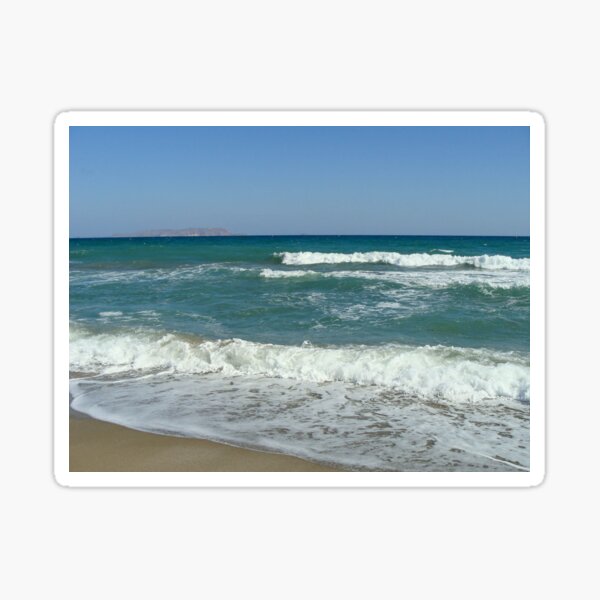 "Blue Ocean Waves" Sticker by D1mon | Redbubble