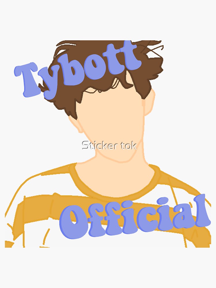 "Tybott Official" Sticker for Sale by irrelevantaira1 | Redbubble