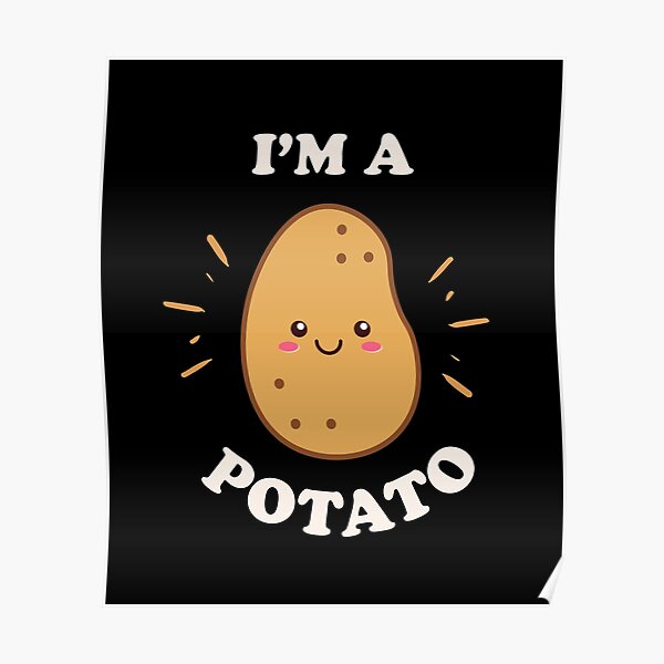 "I'm a Potato Meme - Lonely Cute Face - Funny Greeting - Vegetarian ...