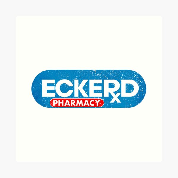 "Eckerd Store Distressed Design | 80s and 90s Defunct Drug Store" Art ...