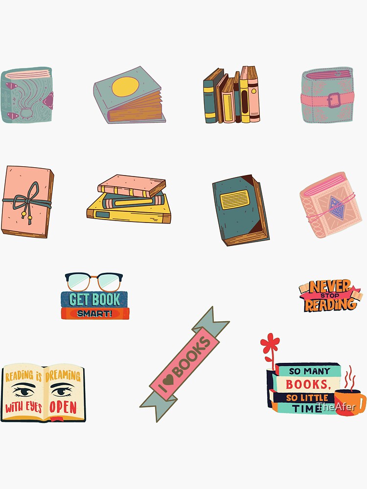 "Book Pack" Sticker for Sale by TheAfer | Redbubble
