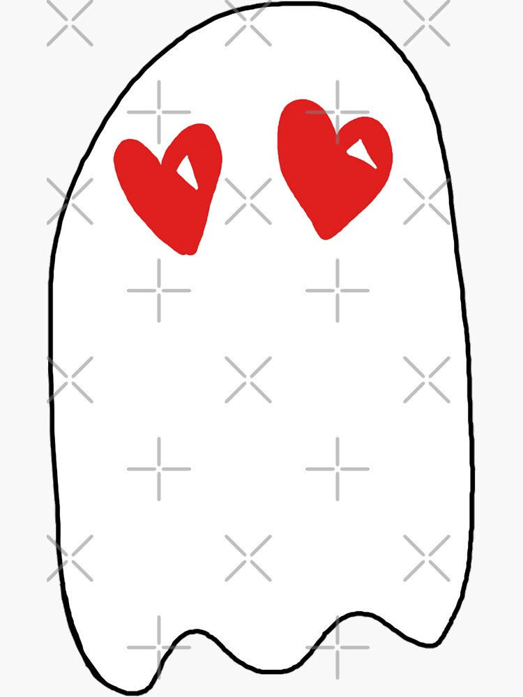 "Heart eyes Ghost " Sticker by Vaishy13 | Redbubble