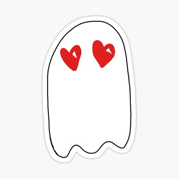 "Heart eyes Ghost " Sticker by Vaishy13 | Redbubble