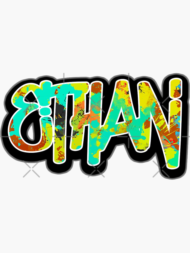 "My Name Is Ethan" Sticker for Sale by RemmysDesigns | Redbubble