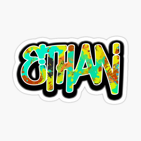 "My Name Is Ethan" Sticker for Sale by RemmysDesigns | Redbubble