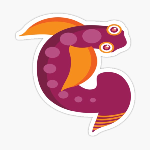 "Monster Alphabet - Alphabet Monsters G" Sticker for Sale by Coder-T ...