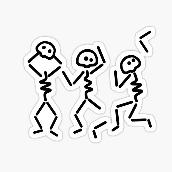 "Stickman / Skeleton Dancing" Sticker for Sale by LotusCreations ...