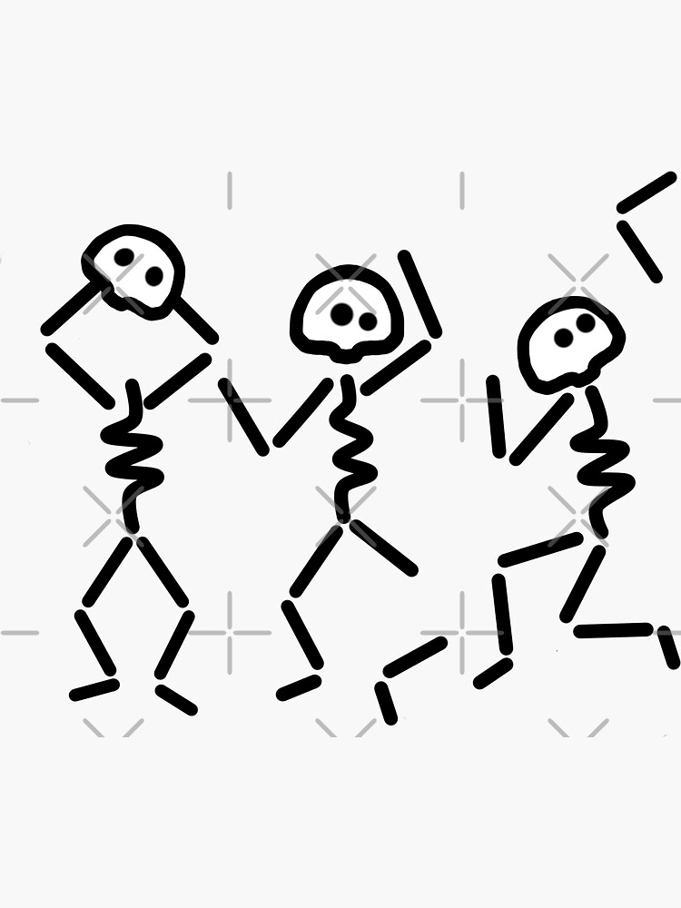 "Stickman / Skeleton Dancing" Sticker for Sale by LotusCreations ...