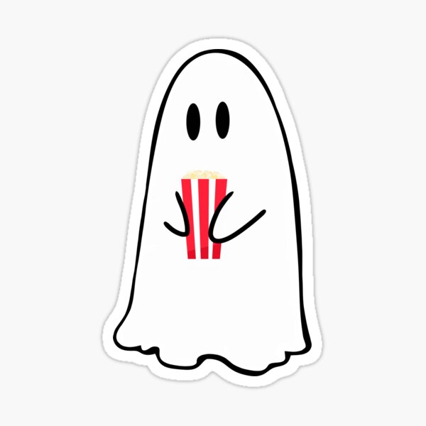 "Popcorn Ghost" Sticker for Sale by mariatza | Redbubble