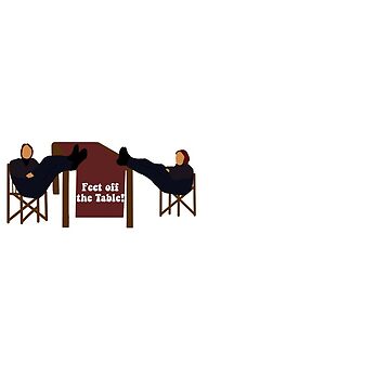 "Feet off the Table" Sticker for Sale by foreverevag | Redbubble