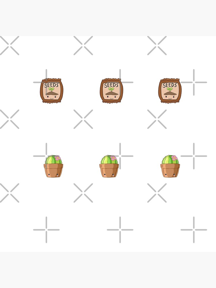 "cute cactus and seeds sticker pack" Poster for Sale by itsrubii ...