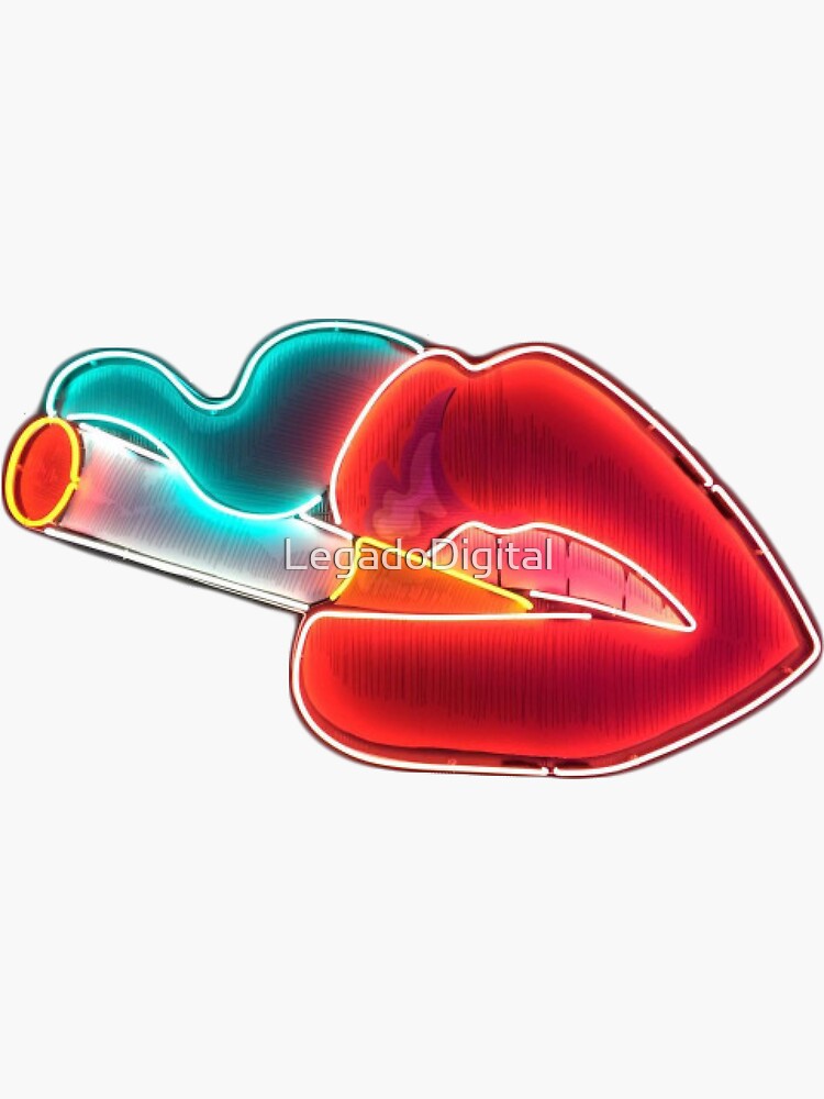 "MOUTH LED STICKER" Sticker by LegadoDigital | Redbubble