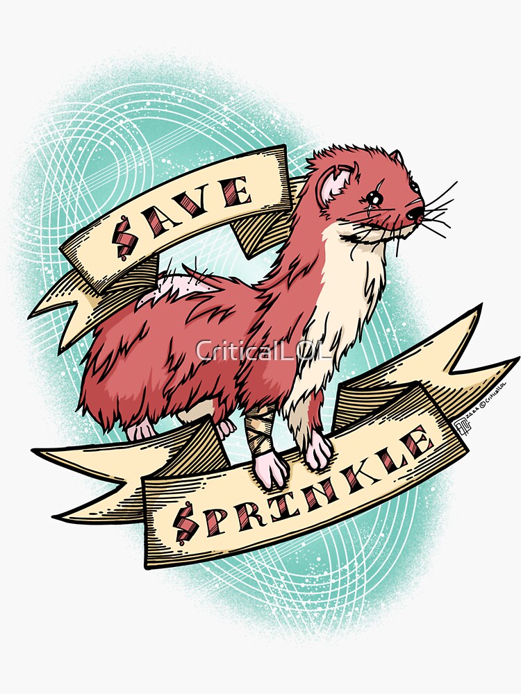 "Save Sprinkle Colorized" Sticker for Sale by CriticalLOL | Redbubble
